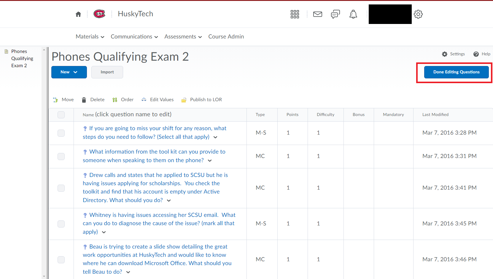 Article - How to Edit a Quiz in D2L